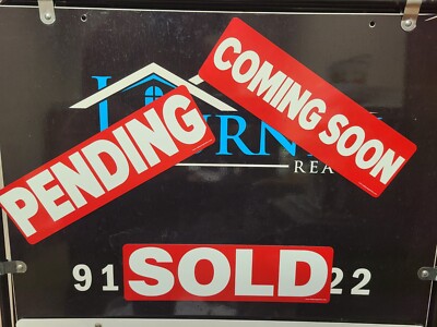 6 Pack PENDING SOLD COMING SOON Magnetic Real Estate Signs Riders for ...