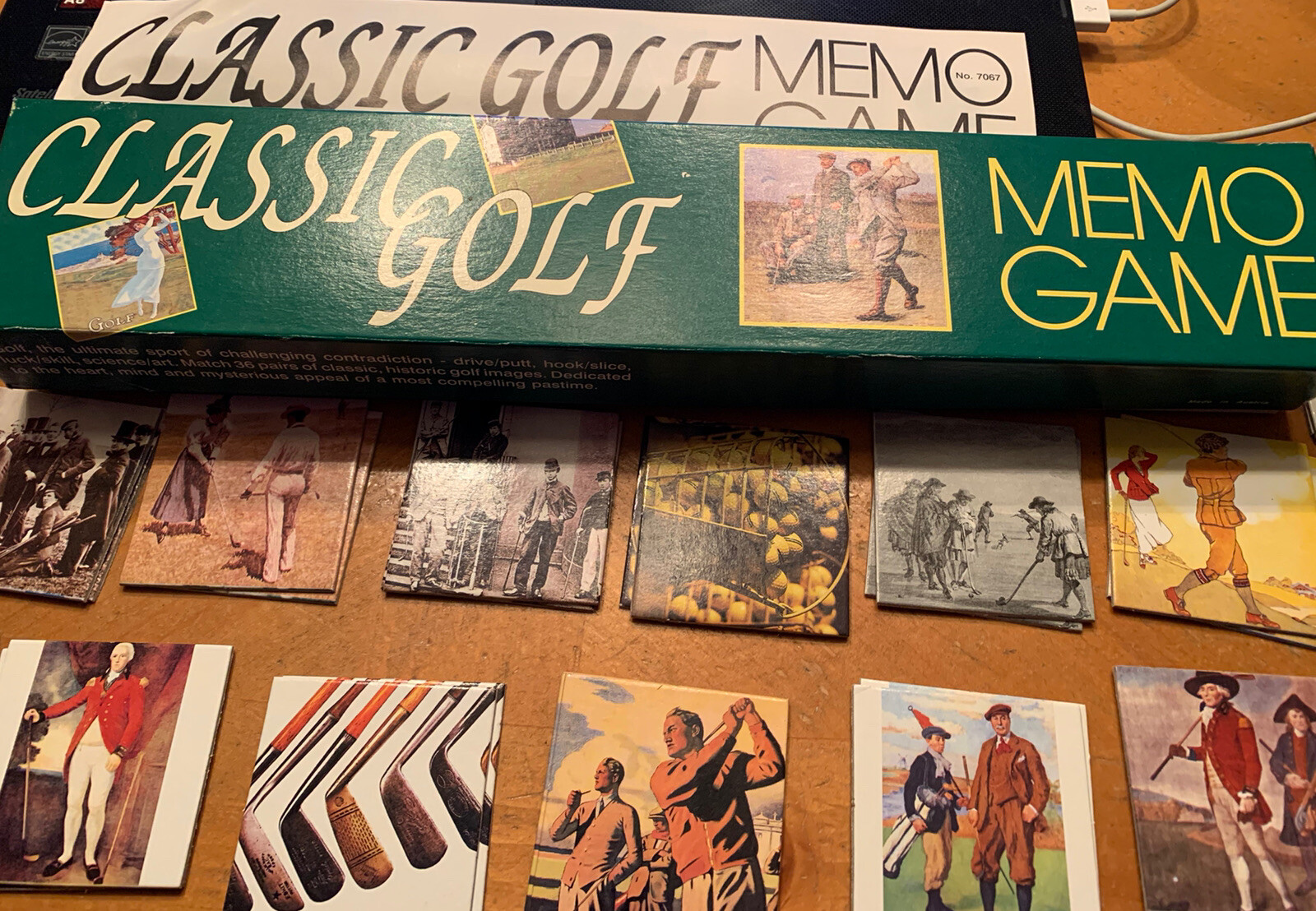 Classic Golf Memo Memory Match Game Vintage 1995 by Platnik No. 7085 ...