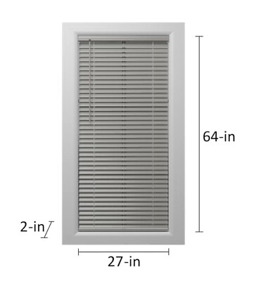Project Source 2 inch Cordless Room Darkening Blinds GRAY 27"x64" | eBay