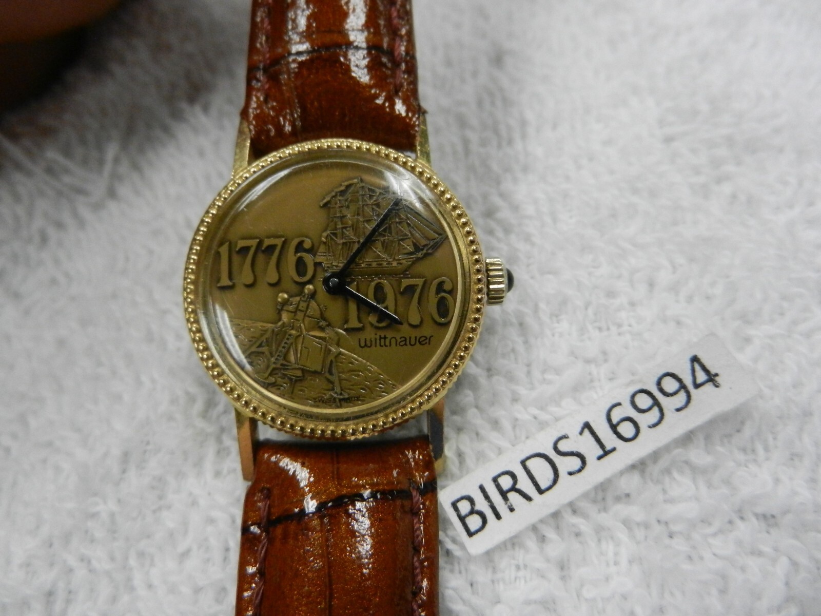 RARE VINTAGE 1776 1976 BICENTENIAL WITTNAUER COIN CASE WATCH CAL 8K 17 ...