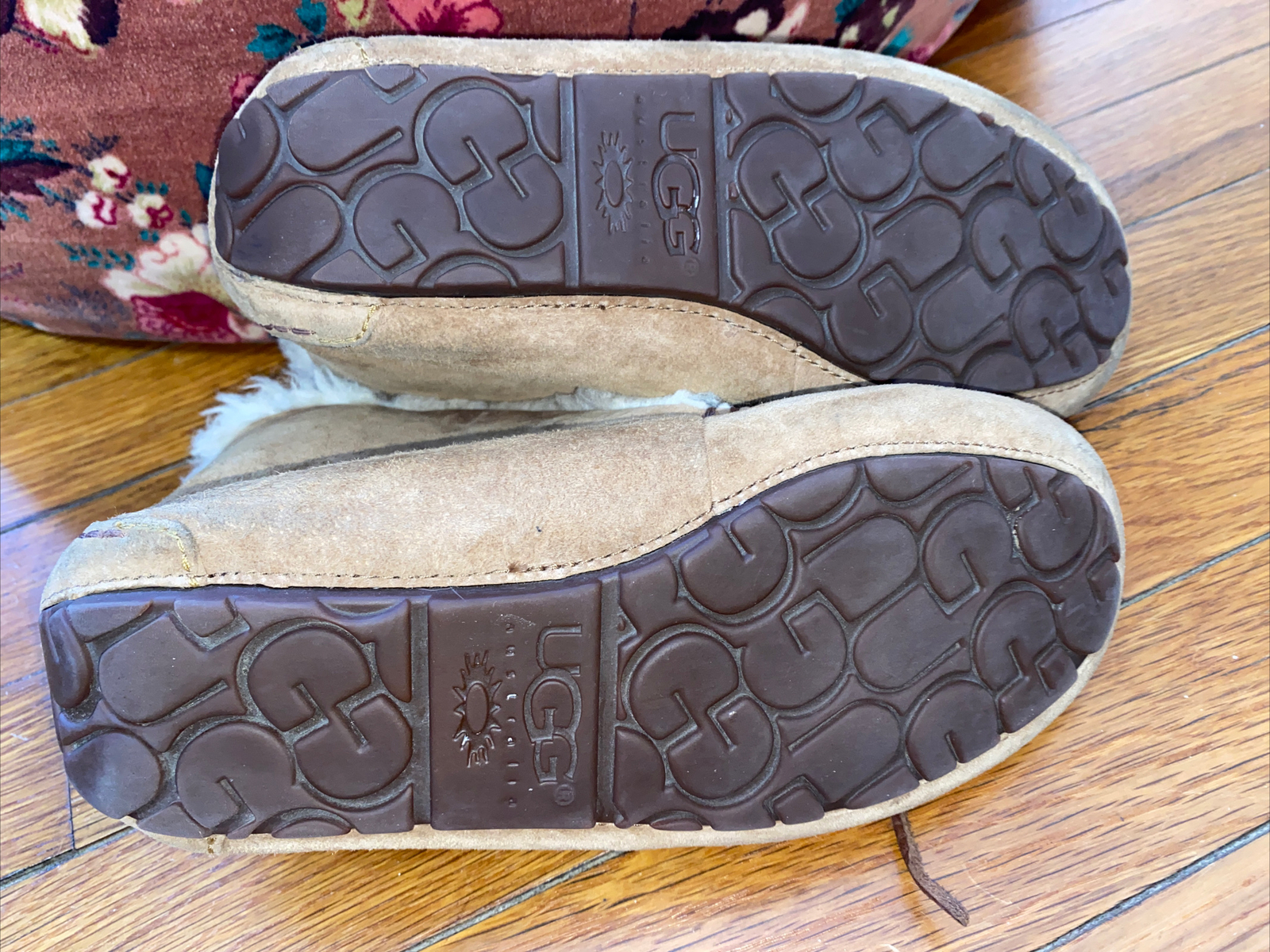 UGG Alena 1004806 Sheepskin Chestnut Suede Bootie Shoe Moccasin ...