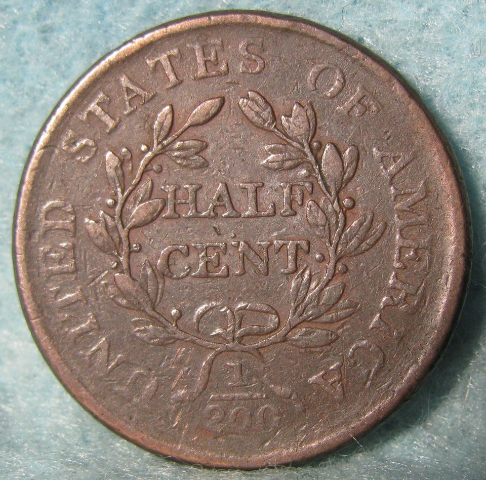 1806 Draped Bust Half Cent Better Grade Details Old US Coin | eBay