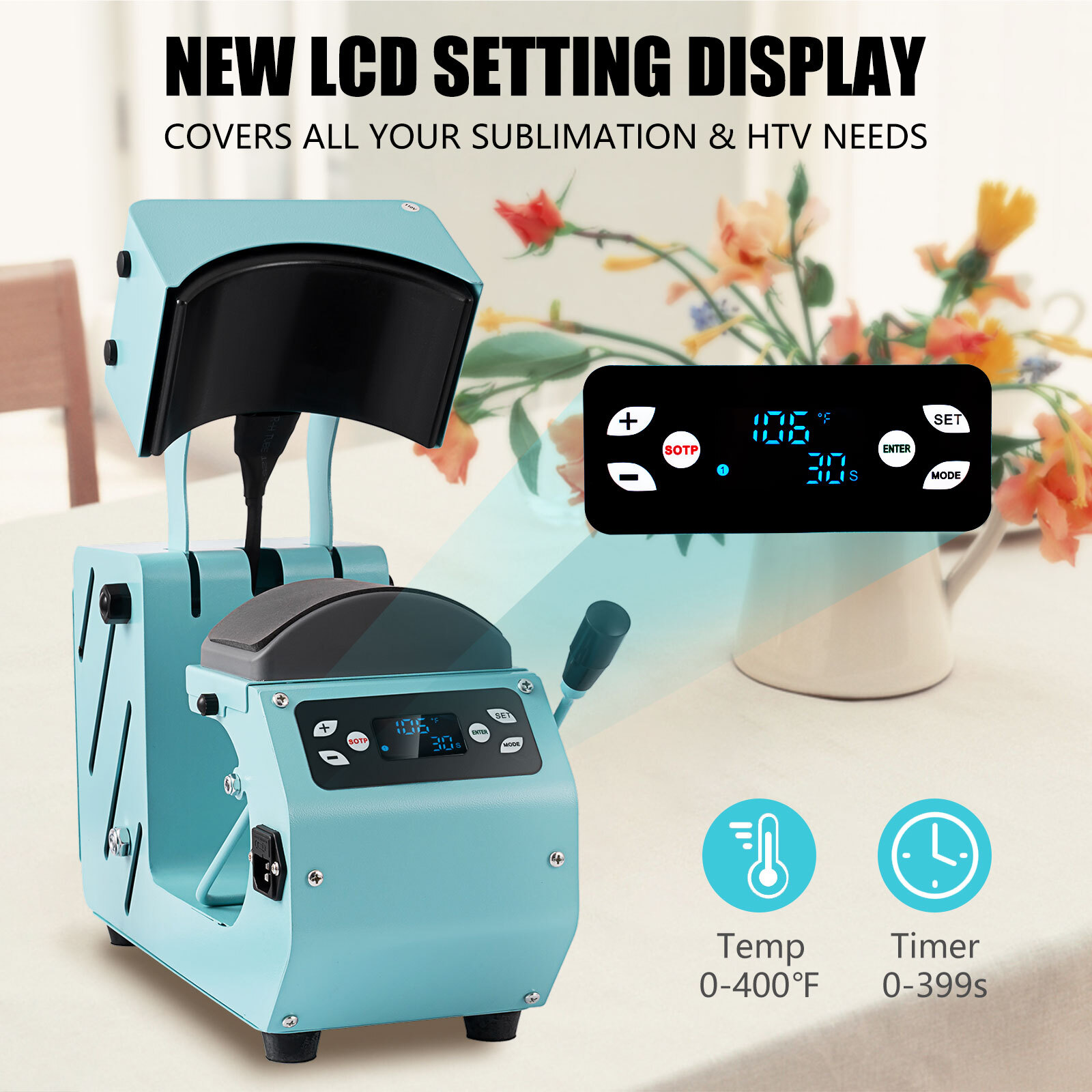 Hat Heat Press Machine for Caps with 2pcs Interchangeable Platens ...