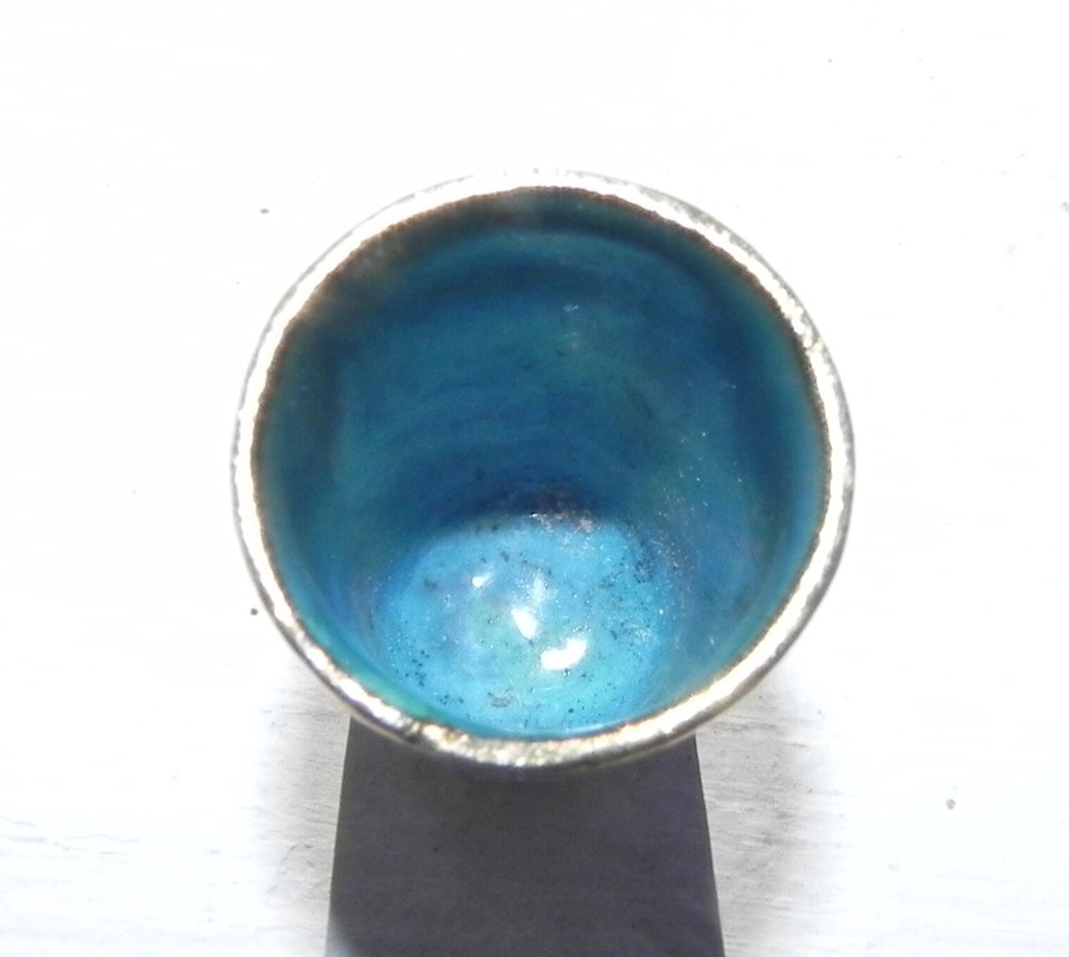 Vintage Monkey Enamel Thimble Blue And Gold Metal | eBay