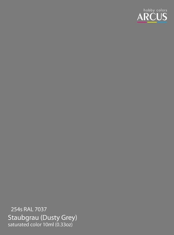 Arcus A254 Acrylic paint PSU Ukraine RAL 7037 (Dusty Grey) Saturated ...
