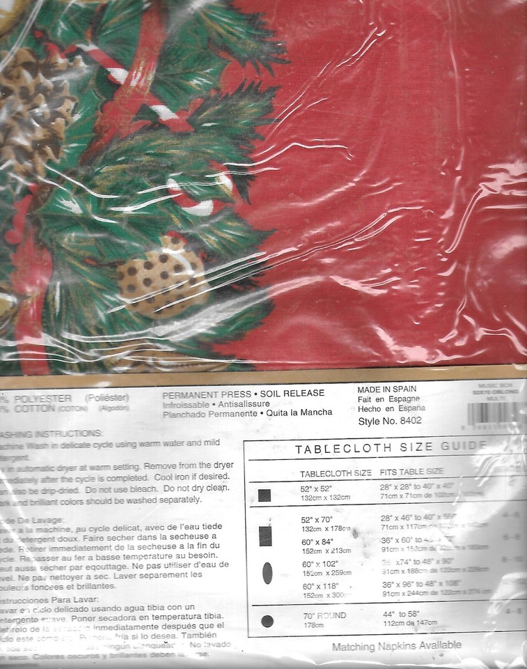 Avon Home Fashions - Festive Settings Music Box Tablecloth 52 x 70 ...