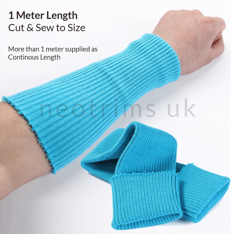 Knit Rib Cuff Stretch Ribbed Fabric Cuffing Trim Revamp Clothing Jacket ...