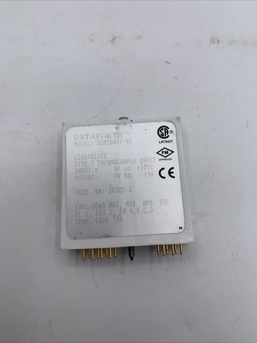 Dataforth SCM5B47T-07 Linearized Thermocouple Input Module See Pics | eBay