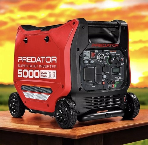Predator 5000 Watt Inverter Generator Dual Fuel W/ Remote Start Camping ...