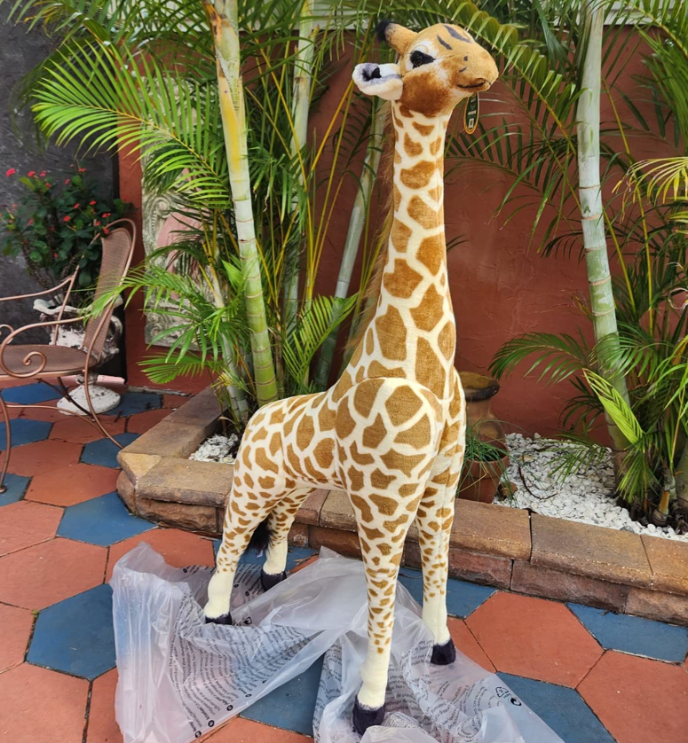 Giant Stuffed Giraffe Animal Plush Kids Toy Tall Lifelike Soft Jumbo ...