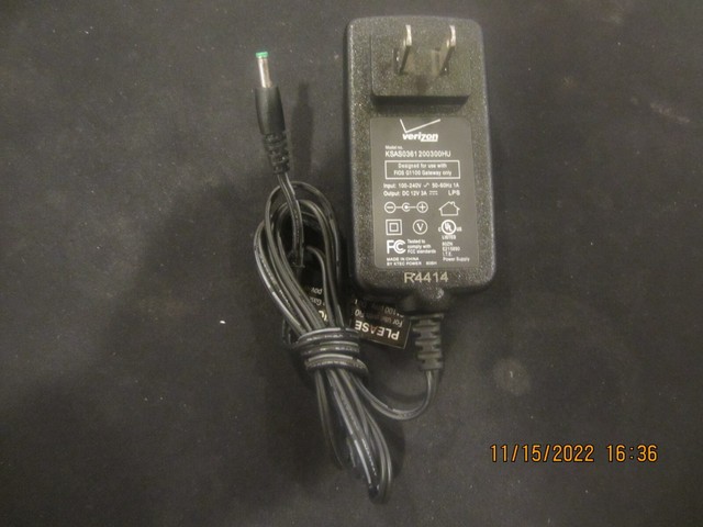 Verizon FIOS G1100 Original Power Supply Adapter Model KSAS0361200300HU ...