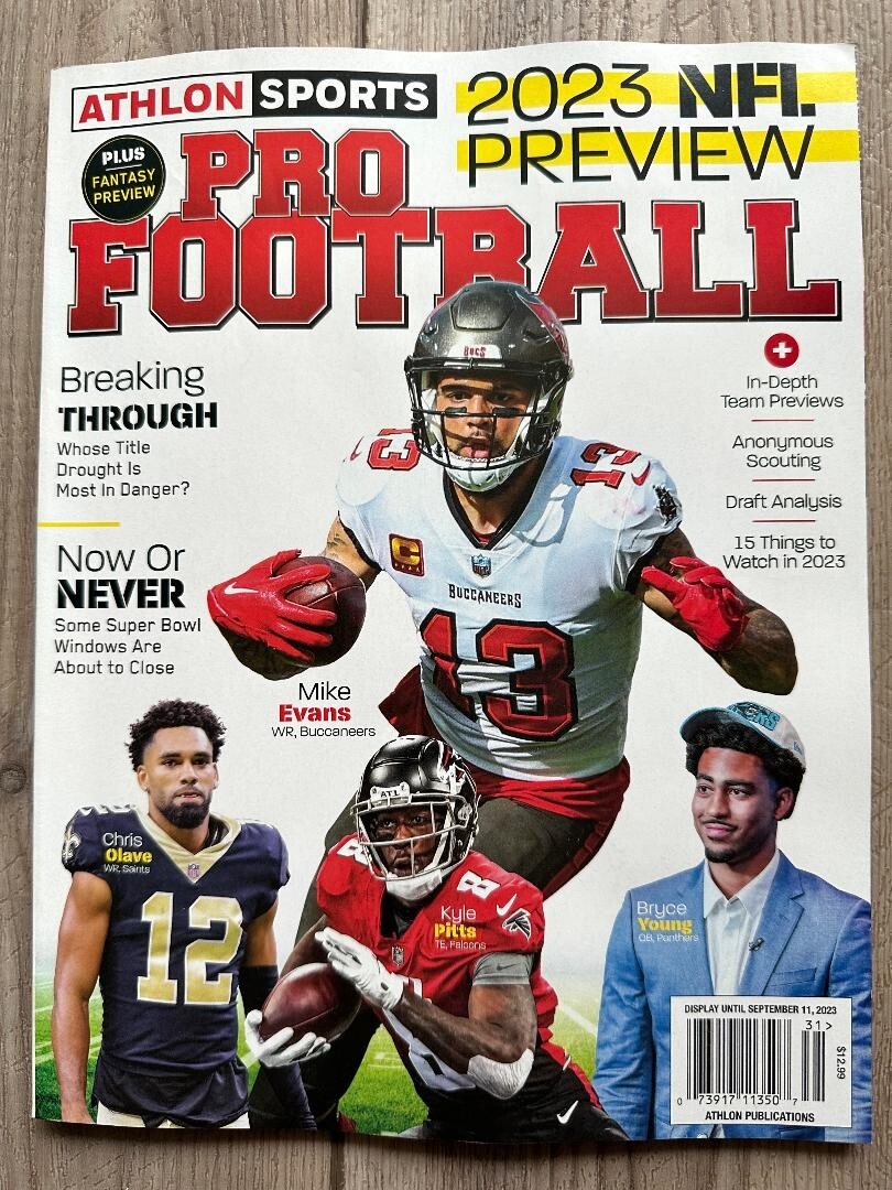 2023 ATHLON Sports Magazine NFL PRO FOOTBALL PREVIEW Guide MIKE EVANS ...