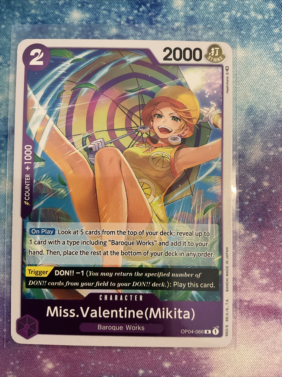 Miss.Valentine (Mikita) OP04-066 | Kingdoms of Intrigue | R Holo | One ...