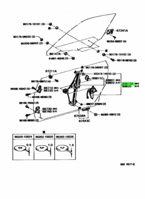 TOYOTA Genuine 93-98 Supra Passenger Door Window Regulator M/Motor ...