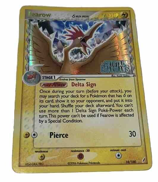 Pokémon TCG Fearow (Delta Species) EX Crystal Guardians 18/100 Reverse ...