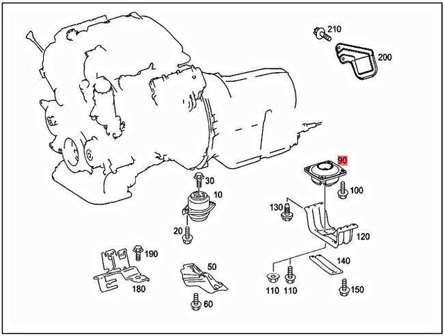 Mercedes-Benz 1662401118 Genuine OEM Trans Mount for sale online | eBay