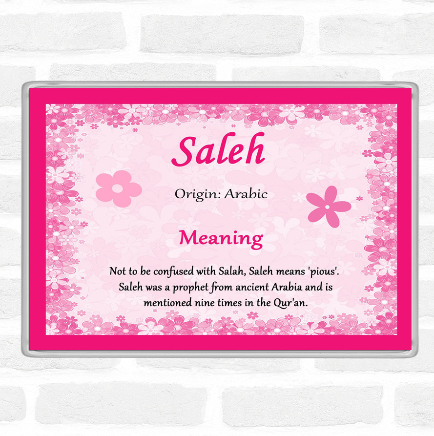 Saleh Name Meaning Jumbo Fridge Magnet Pink | eBay