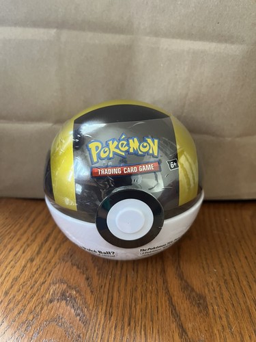 Brand New Pokemon Cards Pokeball Tin 3 Booster Pack + Coin Ultra Ball ...