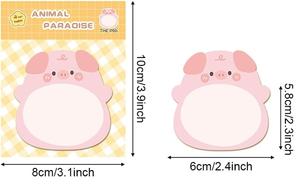16Pcs Sticky Notes Cartoon Animal, Cute Self-Stick Note Pad Set, Mini ...