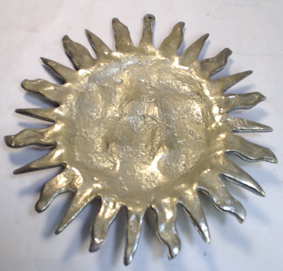 Brass Smiling Sun Face Wall Plaque Mid-Century Celestial Vintage Heavy ...