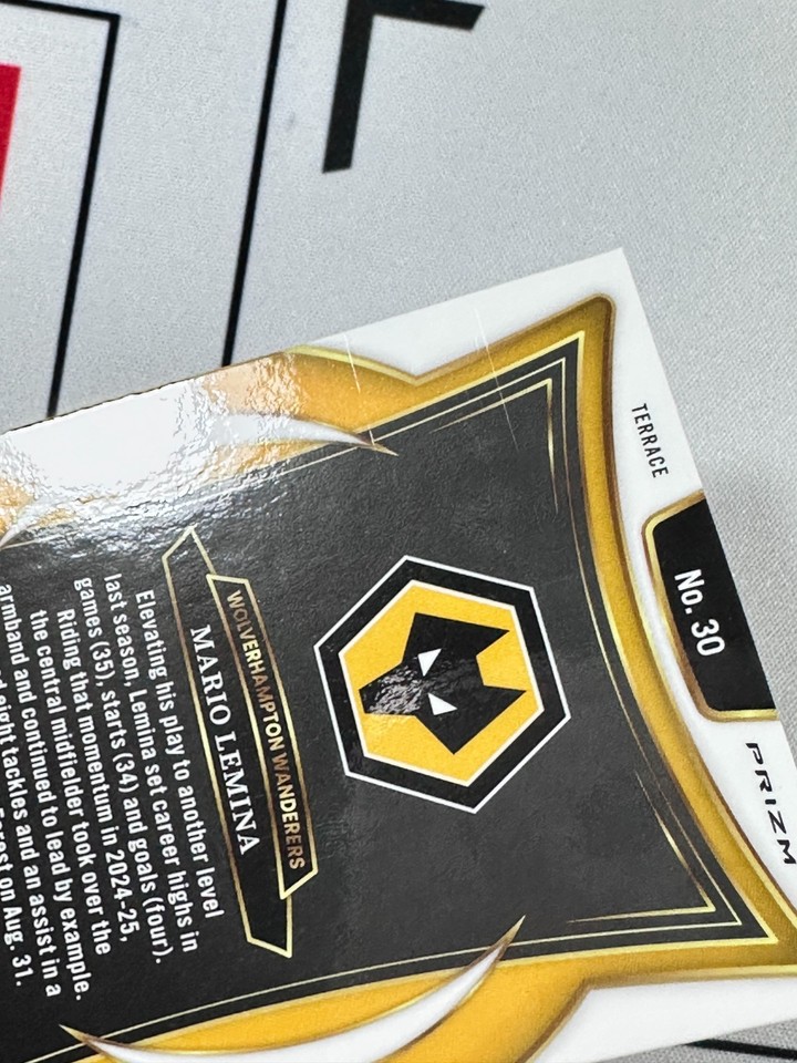 MARIO LEMINA 2024-25 Panini Select Premier League Soccer #30 Red Wave ...