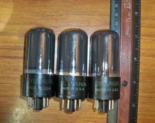 3 Strong Matched SYLVANIA Gray Glass 6V6GT Tubes | eBay