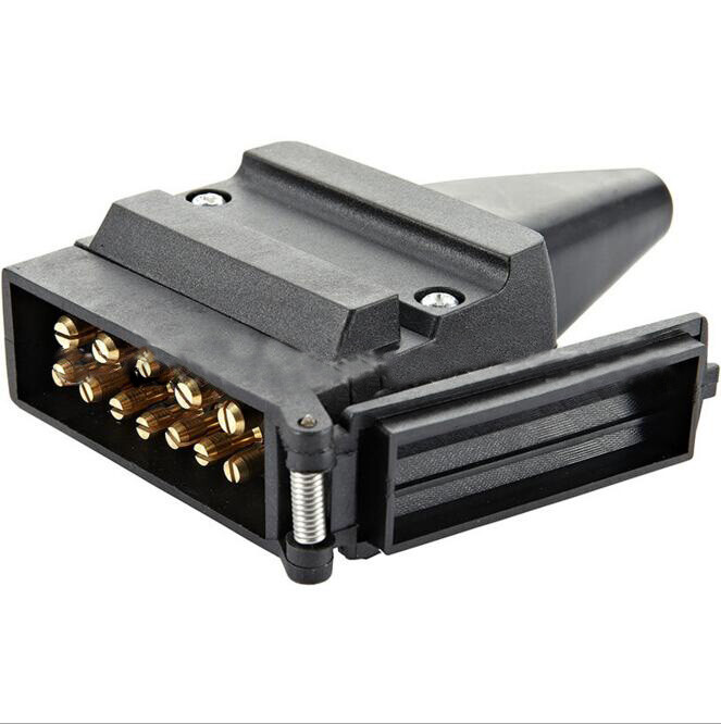 12 Pin Flat Male Plug Socket Caravan Connector Camper Trailer Part ...