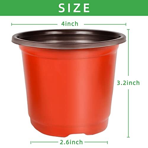 4" Small Plastic Plant Nursery Pot/Pots (100pcs) Seedlings Flower Plant ...