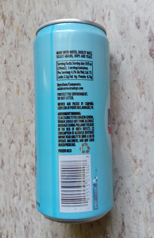 Medalla Light FRSH Limited Edition 10 oz Blue Empty Beer Can | eBay