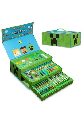 Minecraft Art Set - Colouring Sets for Children, Art Supplies for Kids ...