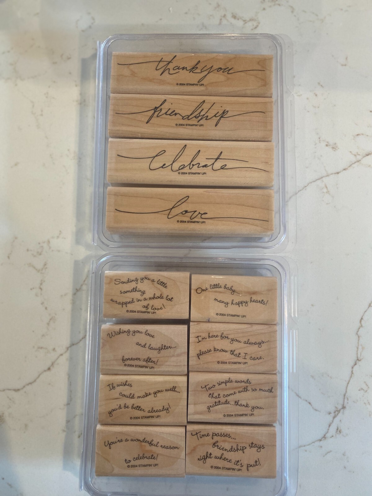 #64S Stampin' Up sentiments & phrases of love & warmth Rubber Stamps ...