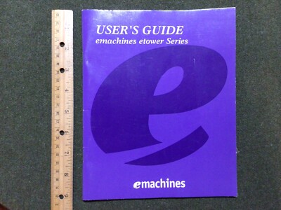 1998 Users Guide EMachine’s E Tower Series Mat. No. 711-0925-A | eBay