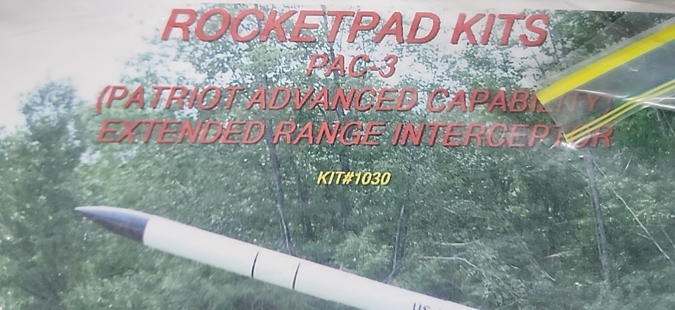 OOP. Rocket Pad Co. Model Rocket Kit Vintage Patriot Adv. Interceptor ...