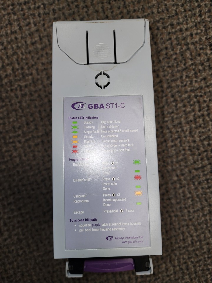 Astrosystem GBA ST1-C Bill Acceptor Upstacker Replacement $1 - $100 USD ...