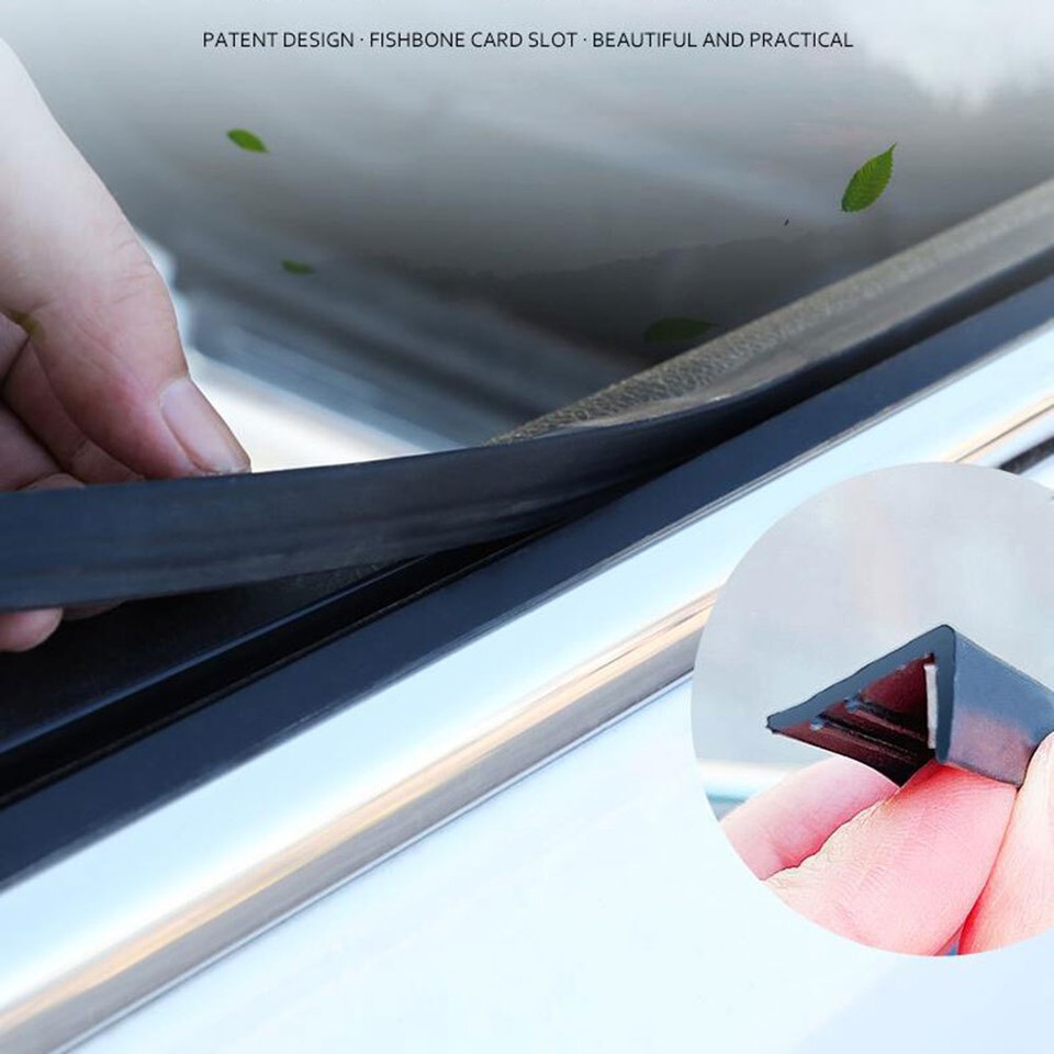 4M V-Shape Car Door Window Edge Moulding Trim Weatherstrip Seal Strip ...