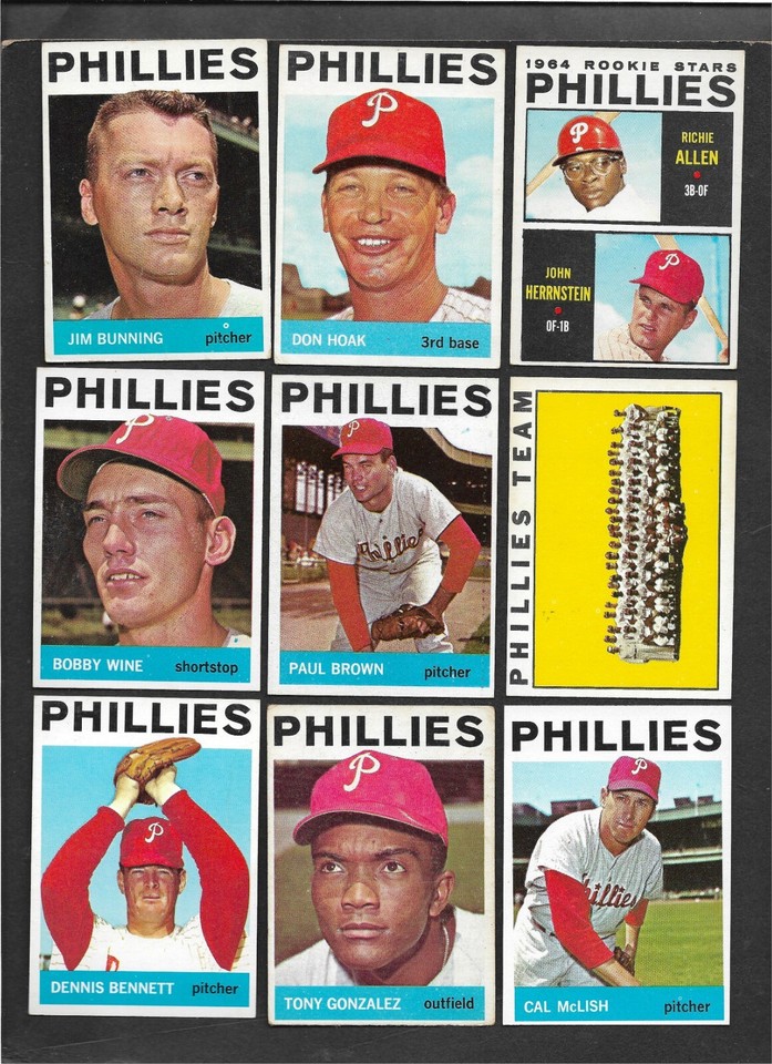 1964 TOPPS PHILADELPHIA PHILLIES COMPLETE TEAM SET (27) EX/MT RANGE | eBay