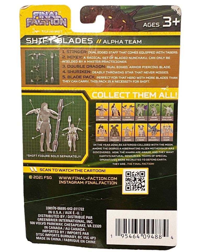 FINAL FACTION ☆ Shift Blades Weapons Accessory Pack ☆ Brand New Factory ...