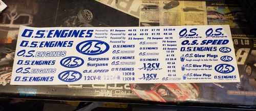 OS Engines OSMZ9302 Decal Sheet 17.5x5 inch 45x13 cm Tool Box / Model ...