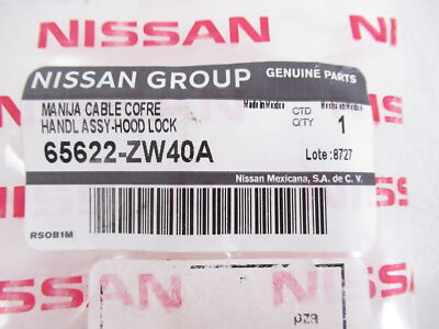 Genuine OEM Nissan 65622-ZW40A Hood Fuel Tank Release Lever Assy 2008 ...