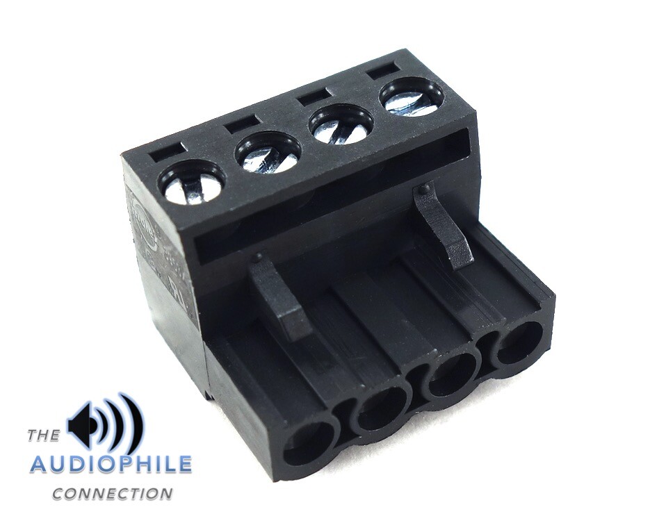 AUDIOCONTROL PROCESSOR BLACK 4 PIN TERMINAL POWER GROUND / SPEAKER PLUG ...