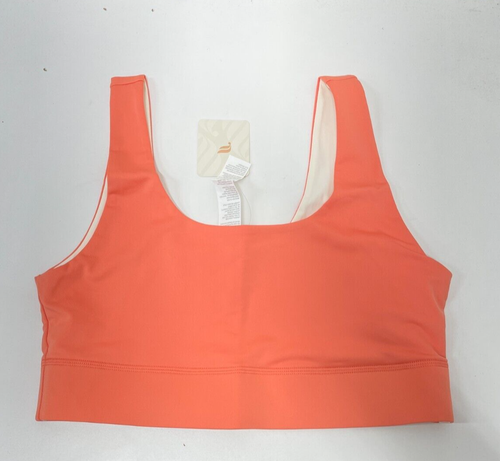 Fabletics Womens L Harlyn Midi Medium Impact Sports Bra Orange ...