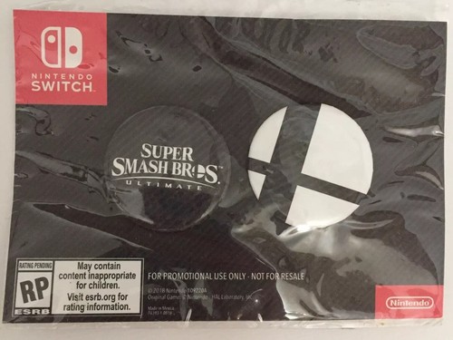Super Smash Bros. Ultimate Nintendo Switch Promotional Buttons Pin ...
