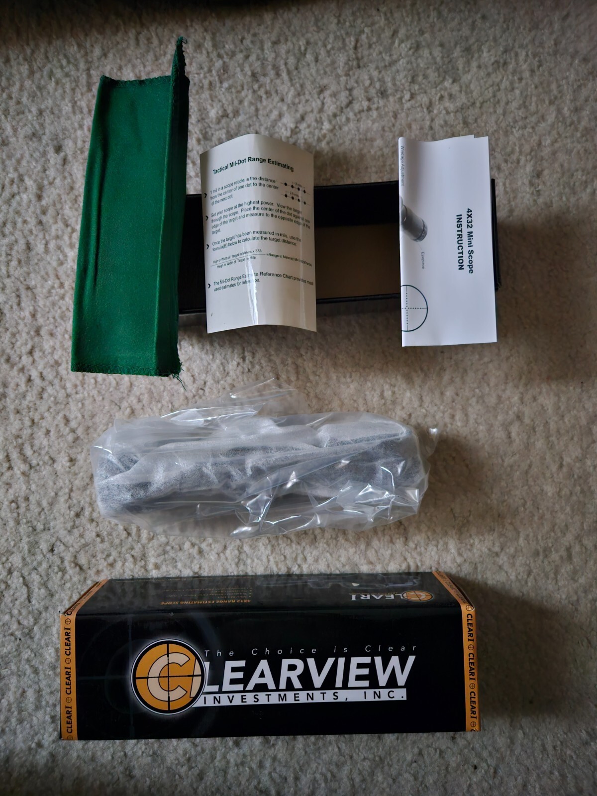 CLEARVIEW SCOPE 4X32 CLEAR I PART SC04X32 4X32 MINI MIL-DOT SCOPE | eBay