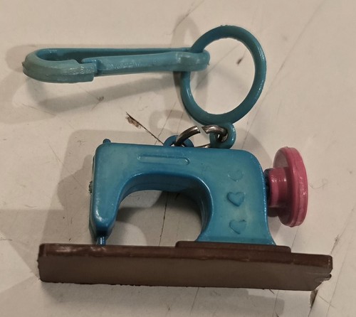 Vintage 1980s Plastic Bell Charm Turquoise &Pink Sewing Machine For 80s ...