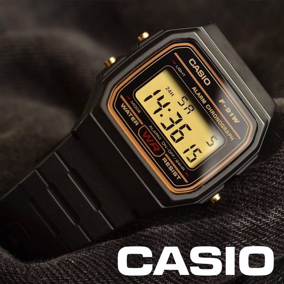 CASIO F-91WG-9QJH Gold LCD Classic Digital Watch | eBay