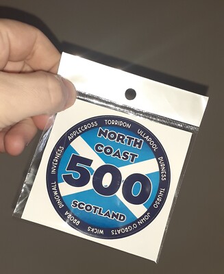 Nc500 North Coast 500 Scotlans Highlands Van Round Sticker 80x80mm ...