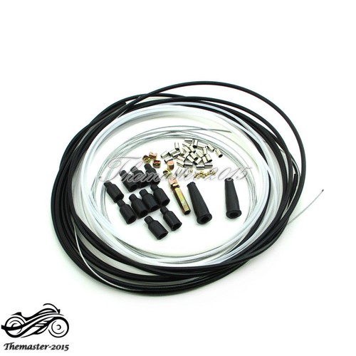 5 metres 16 feet of 4.8mm OD Motorcycle DIY Throttle cable kit nipples ...
