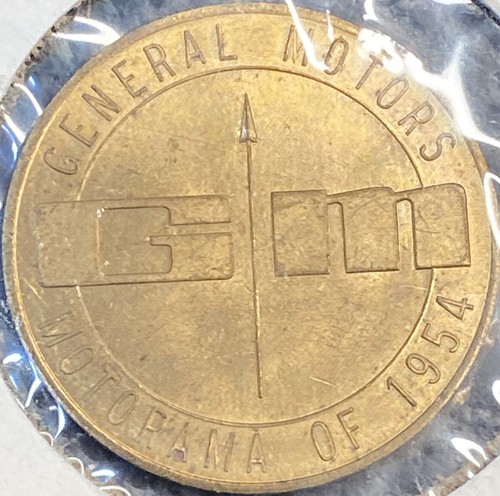 GENERAL MOTORS MOTORAMA OF 1954 MEDAL GM TOKEN CHEVROLET PONTIAC ...