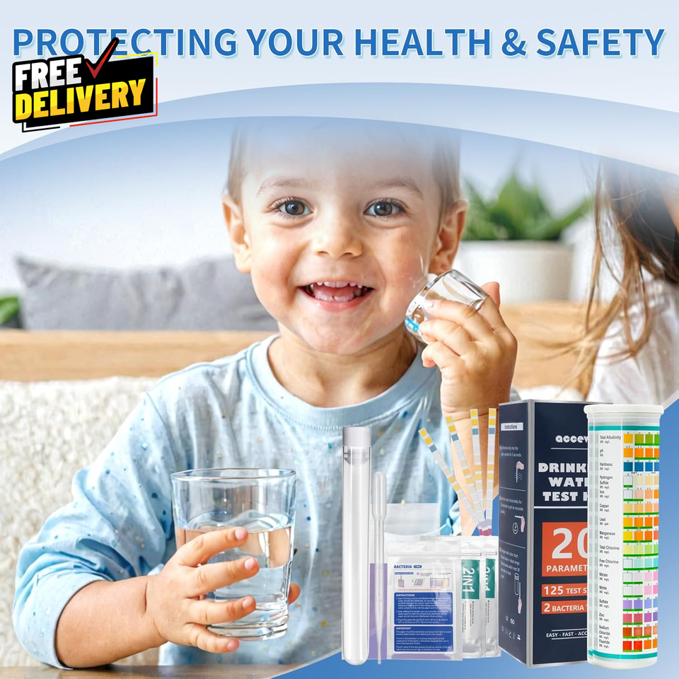 20 in 1 Complete Drinking Water Test Kits 125 Strips-Well Tap Home City ...