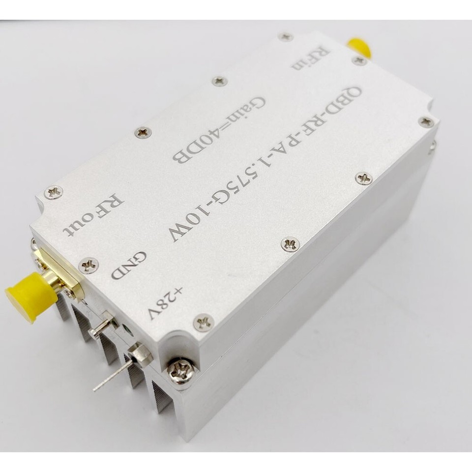 QBD-RF-PA-1.575G-10W 1.5-1.6GHz RF Power Amplifier GPS Beidou RF Power ...